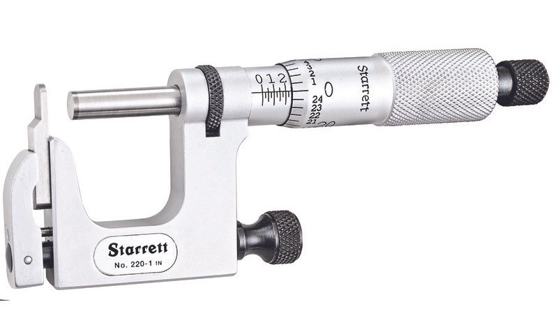 Starrett - 220XRL-1 0-1" Multi-Anvil Micrometer | Judge Tool & Gage
